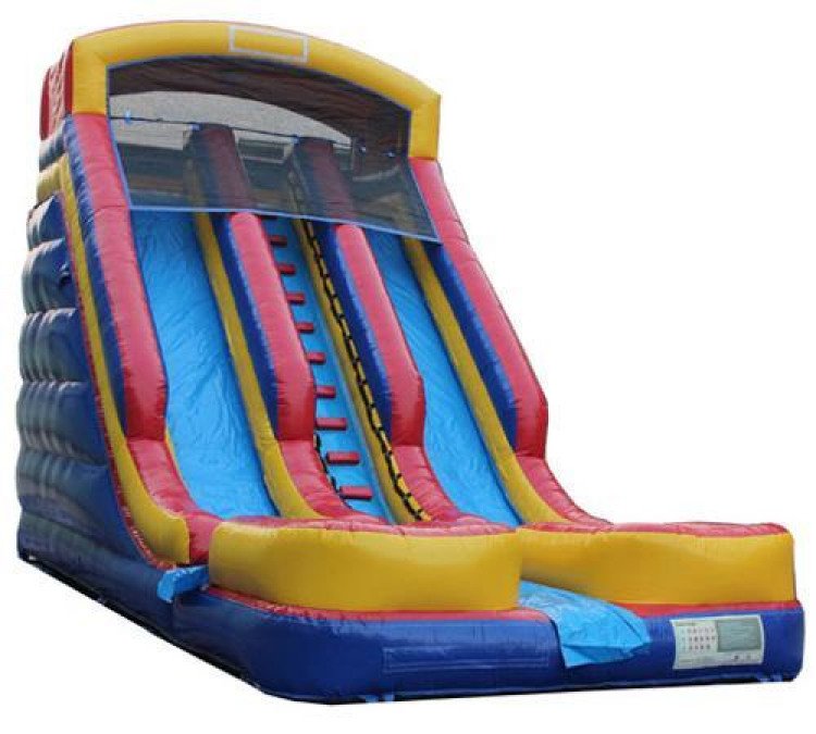 20' Dual Lane Slide (Wet) - Bounce-N-Flatables in Columbus GA